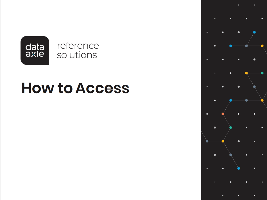 Data Axle Reference Solutions Guides And Tutorials
